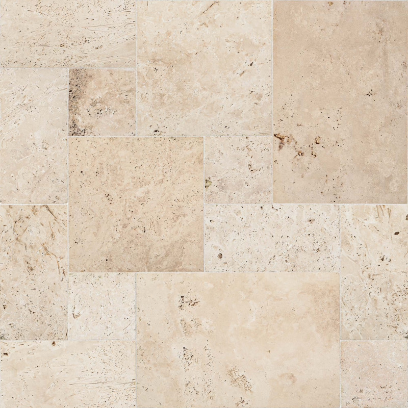Carrelage Travertin Multiformat Opus Beige Clair 2nd | RO'MA Nature