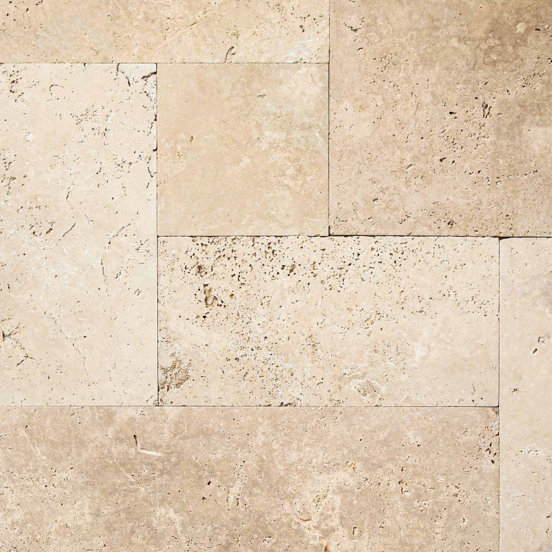 Carrelage Travertin Multiformat Opus Beige Clair 2nd | RO'MA Nature