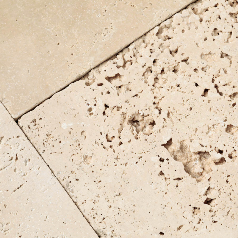 Carrelage Travertin Multiformat Opus Beige Clair 2nd | RO'MA Nature