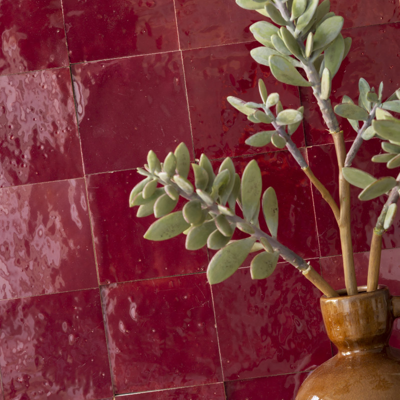 Zellige Lie de vin 10x10 cm - Carrelage Marocain | RO'MA Nature