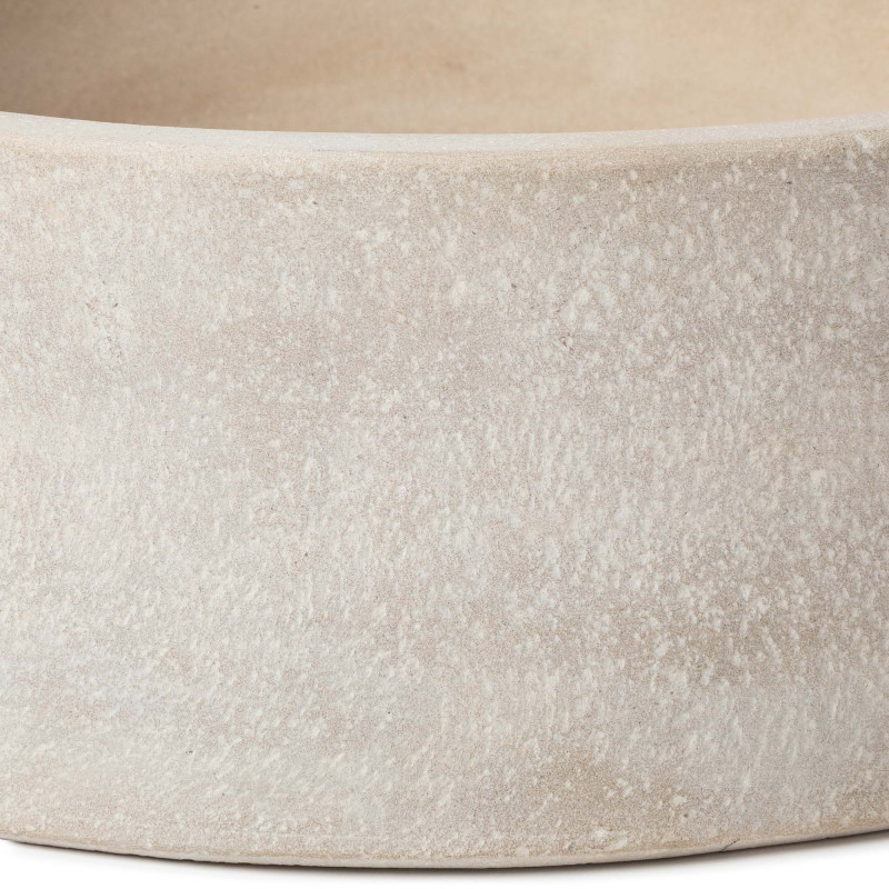 Vasque à poser ronde en pierre Atlas Beige 39-42x13 cm | RO'MA Nature