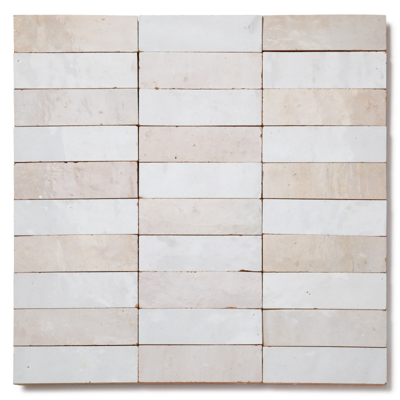 Zellige Marocain Blanc Neige et Oukaimeden 3x10 cm | RO'MA Nature