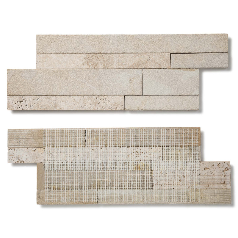 Parement pierre Atlas/Travertin Beige 50x20 cm | RO'MA Nature Pierre