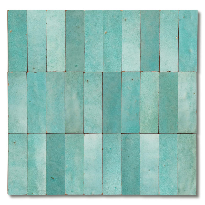 Zellige Marocain Vert Pacifique 3x10 cm | RO'MA Nature