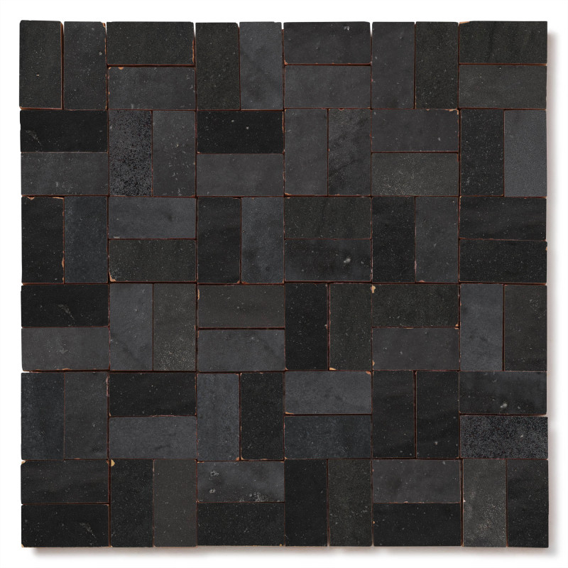Zellige Marocain Noir Carbone 2,4x4,9 cm | RO'MA Nature